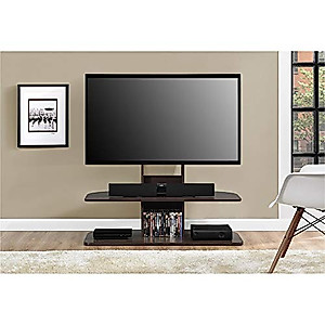 Ameriwood Home Galaxy TV Stand with Mount for TVs up to 65" Wide, Espresso
