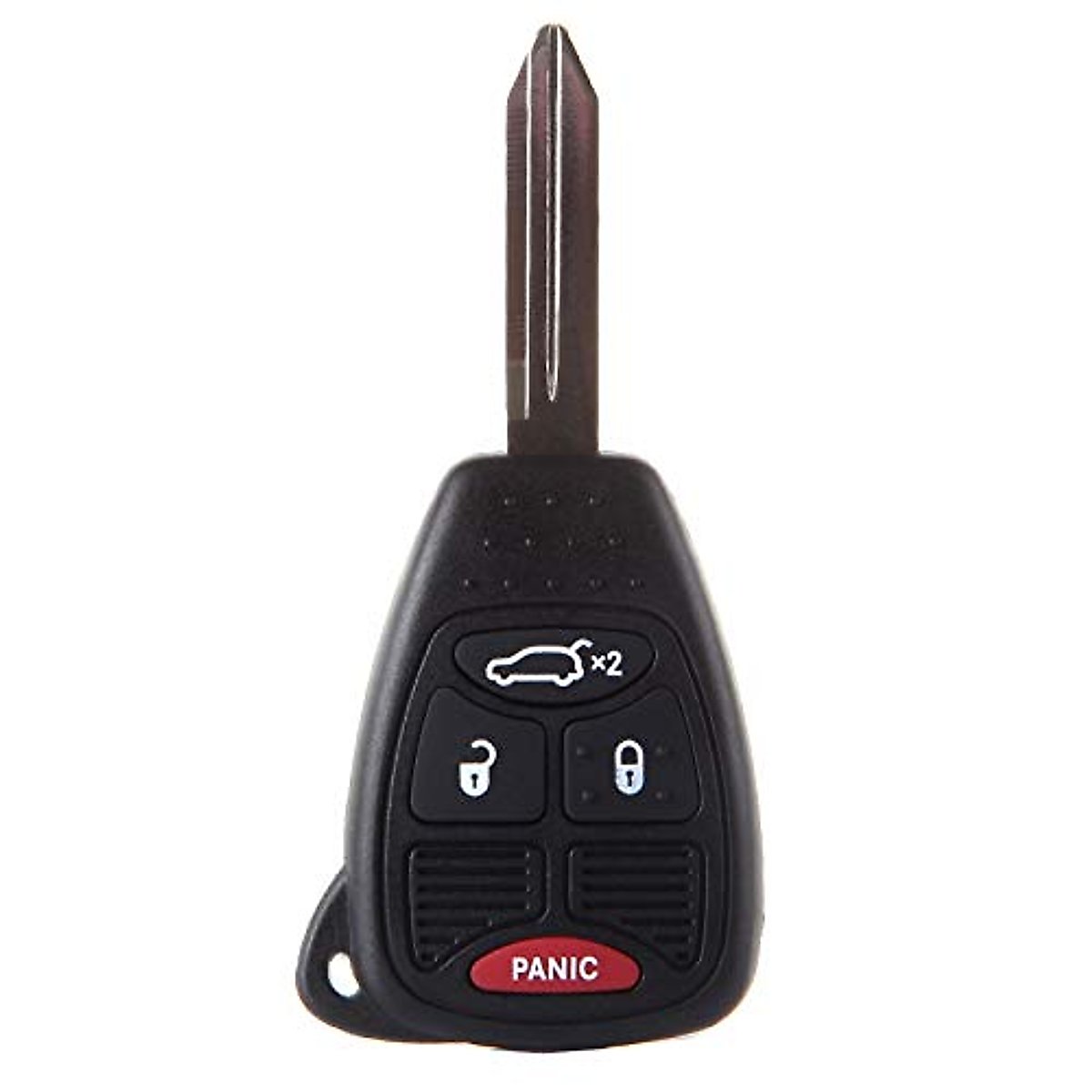 ZENITHIKE Replacement Keyless Entry for Smart Proximity Remote Key Fob Uncut Ignition Keyless 4 Buttons with Key Blade 05 06 07 08 09 10 11 12 13 14 15 16 for Jeep for Chrysler for Dodge X 1