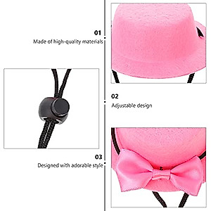 balacoo Small Pet Bowtie Hamster Hat and Bowtie Guinea Pig Black Cap Bow Tie Cool Pet Small Animal Outfit Cosplay Suit for Rats Sugar Glider Chinchilla Ferret Hedgehogs Hamster Top Hat