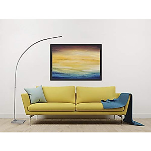 Adesso 4235-22 Sonic LED Arc Lamp, 91 in., 124W, Brushed Steel Finish, 1 Floor Lamp , White