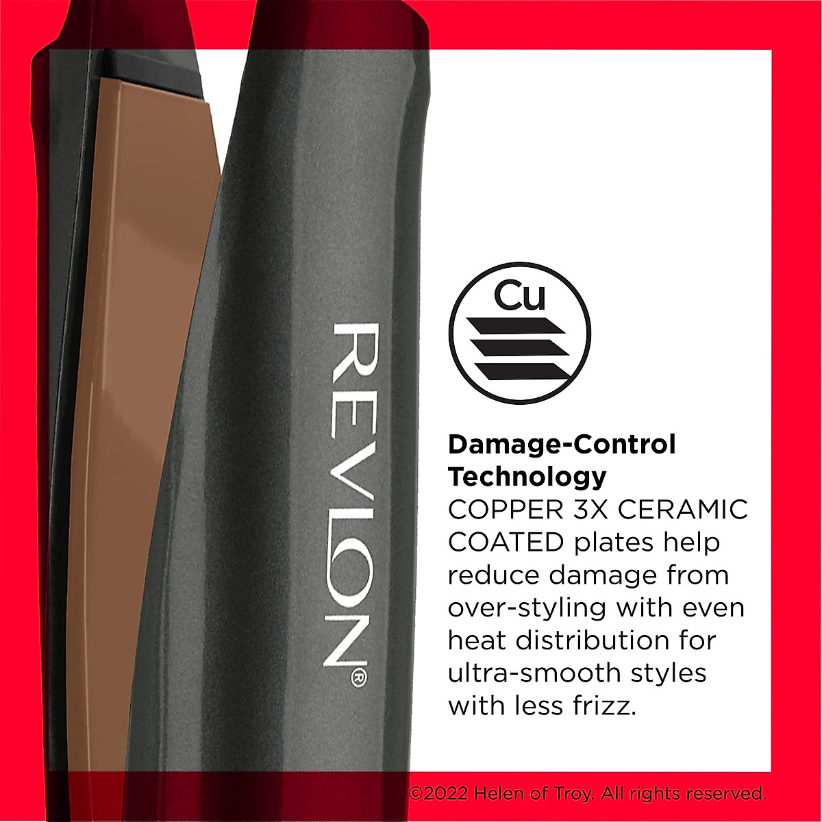 REVLON Straight or Curl Curved Hair Styler | Two Looks, One Tool (1”)