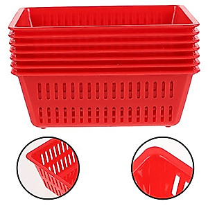 Toyvian 7pcs Plastic Coin Storage Baskets Decorative Desktop Basket Sundries Organizer