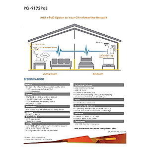 Comtrend Powerline Ethernet +PoE Adapter (PG-9172PoE)