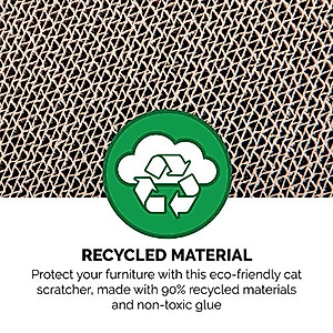 Furhaven Rectangle Archway Corrugated Cat Scratcher Busy Box Toy w/ Catnip - Tan, One Size