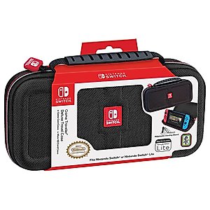 Game Traveler Nintendo Switch Deluxe OLED Case - Also for Switch & Switch Lite, Black Ballistic Nylon, Viewing Stand & Bonus Game Cases, Deluxe Handle, Licensed by Nintendo, #1 Selling Case in USA