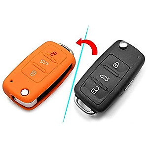 9 moon® Silicone Remote Flip Key FOB Silicone Case Cover for VW Volkswagen New