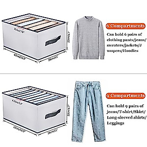 YFZYT Wardrobe Clothes Organizer, 4 pcs 9 Grids Drawer Organizers for Clothing Storage Box Foldable Closet Drawer Organizer for Leggings, Skirts, T-shirts, Jeans Pants,Sweaters 16.9"×11"×8.7"