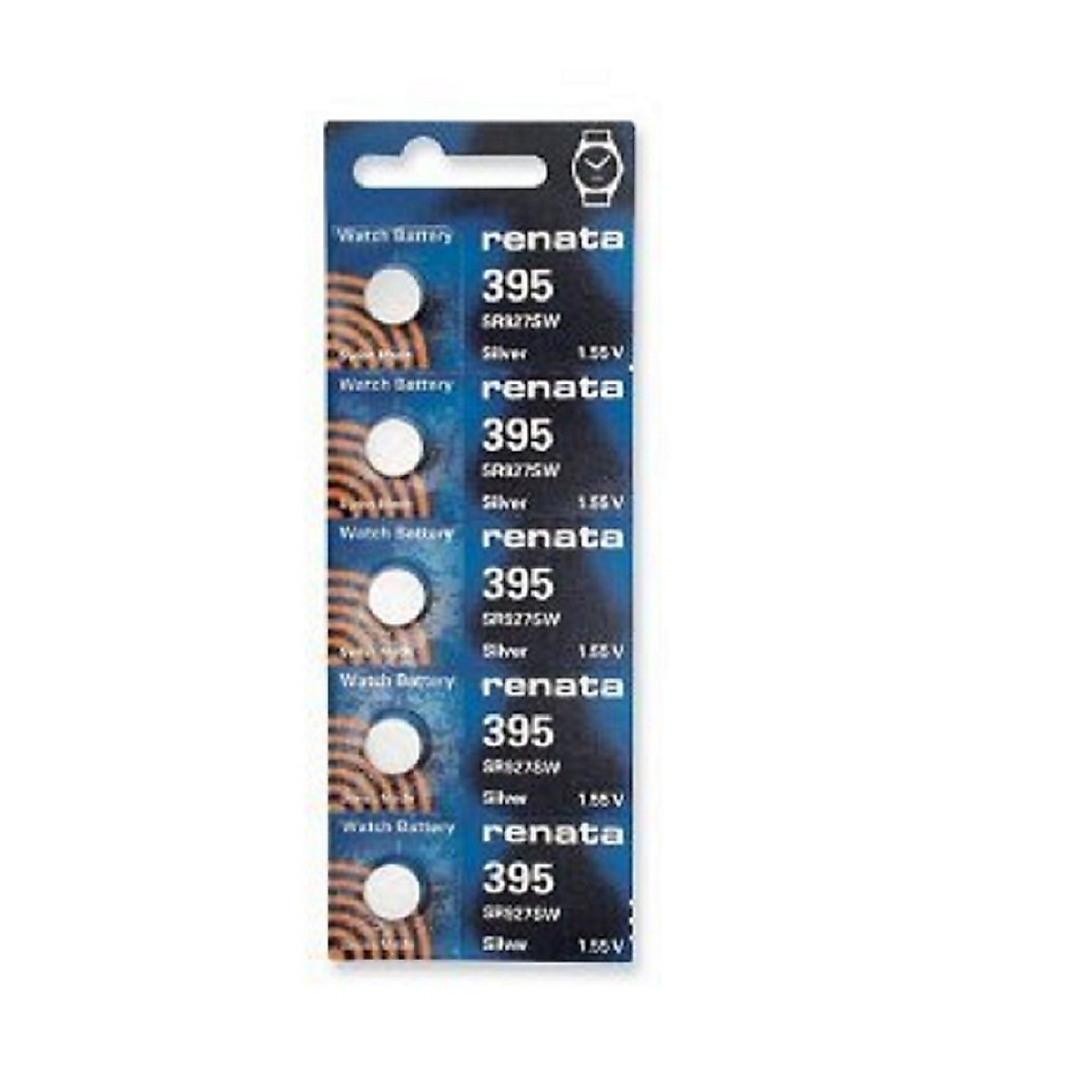 Renata Watch Battery Swiss Made 395 or SR927SW Or AG7 1.5V (5 Batteries, SR927SW)