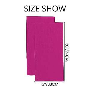 2 Pieces Travel Beach Quick Drying Towels,Bathroom Soft Face Towel and Hand Towel,Deep Magenta 30x15 inches