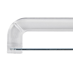 14 inch Clear Plastic Skirt and Pants Hangers - Pack of 20 - Perfect for Lightweight Fabrics Such As Rayon and Linen - Features Anchored Chrome Swivel Hooks, Hangbars, and Padded Metal Clips