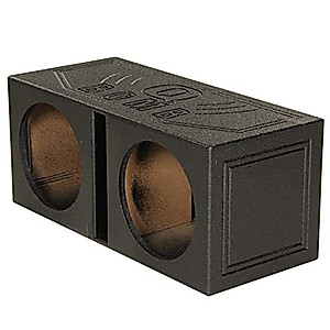 Q Power QBOMB15V Dual 15-Inch Vented Speaker Box from High Grade MDF Wood with Durable Bed Liner Spray