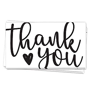 50 Fun Script Customer Thank You for Order Cards (3.5" x 2") Thank You for Supporting My Small Business - Small Online Business Package Insert - Business Card Size