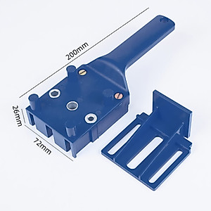 8PCS Woodworking Dowel Jig Kit Handheld Woodworking Doweling Jig Straight Hole Puncher fits 6/8/10mm Drill Guide