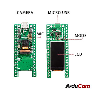 Arducam Pico4ML TinyML Dev Kit, RP2040 Board w, HM01B0 Camera, LCD Screen, Onboard Audio, Reset Button & More