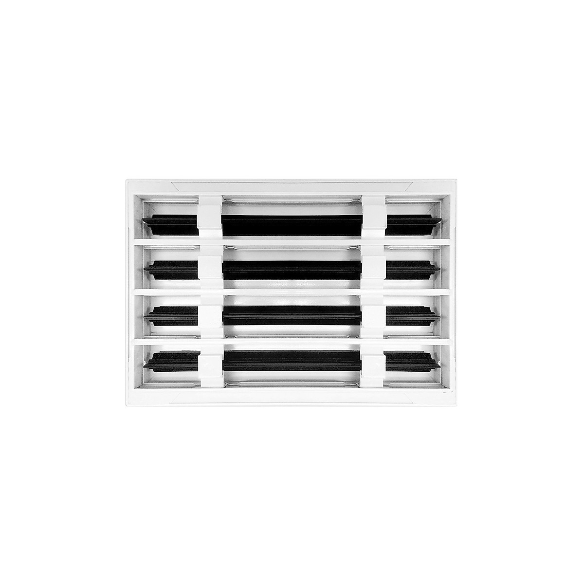 BUILDMART - 12x8 Modern AC Vent Cover - Decorative White Air Vent - Standard Linear Slot Diffuser - Register Grille for Ceiling, Walls & Floors - Texas Buildmart