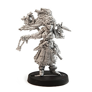 Stonehaven Miniatures Female Half-Elf Witch Figure (for 28mm Scale Table Top War Games) - Made in US