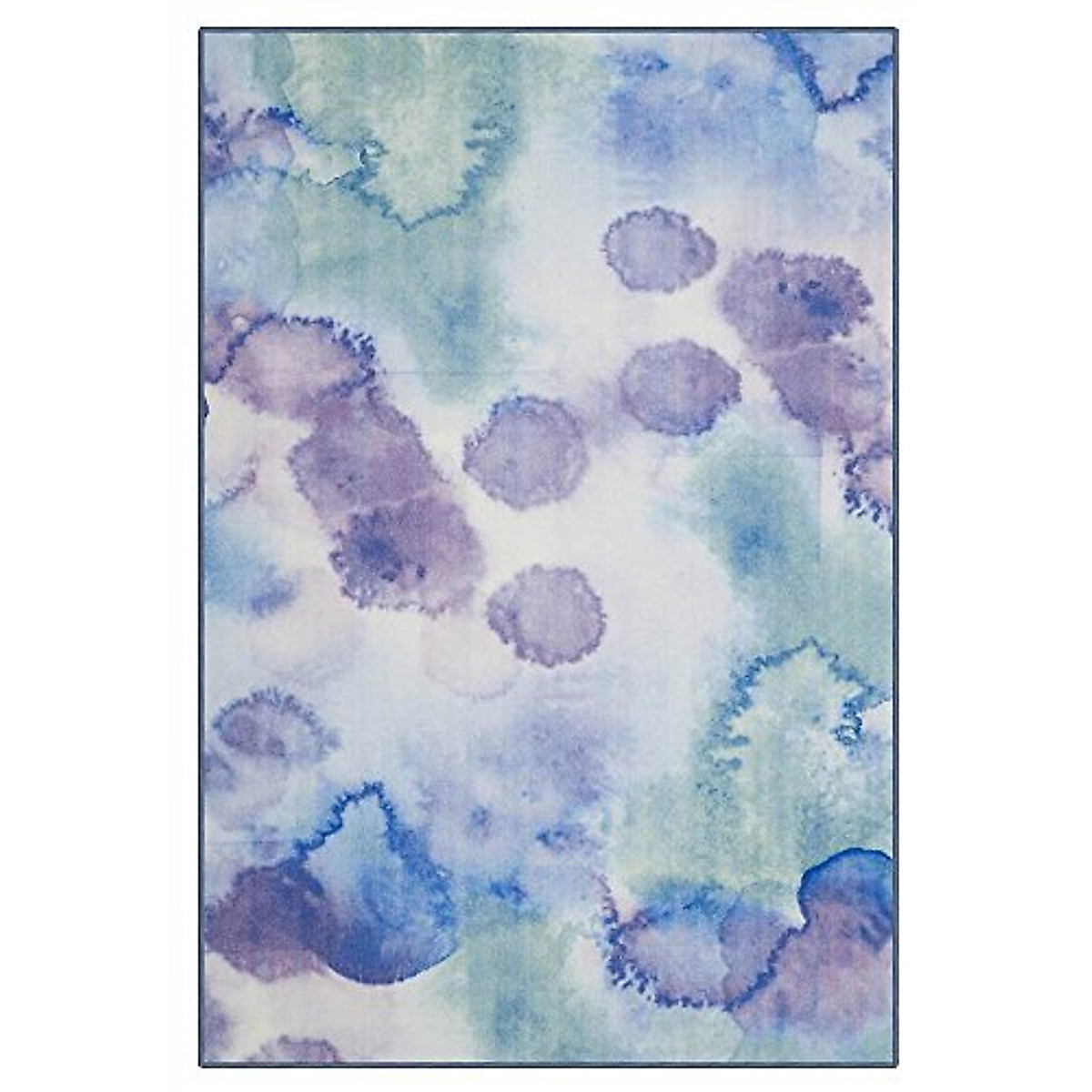 SAFAVIEH Paint Brush Collection Area Rug - 6'7" x 9', Blue & Lavender, Non-Shedding Machine Washable & Slip Resistant Ideal for High Traffic Areas in Living Room, Bedroom (PTB120C)