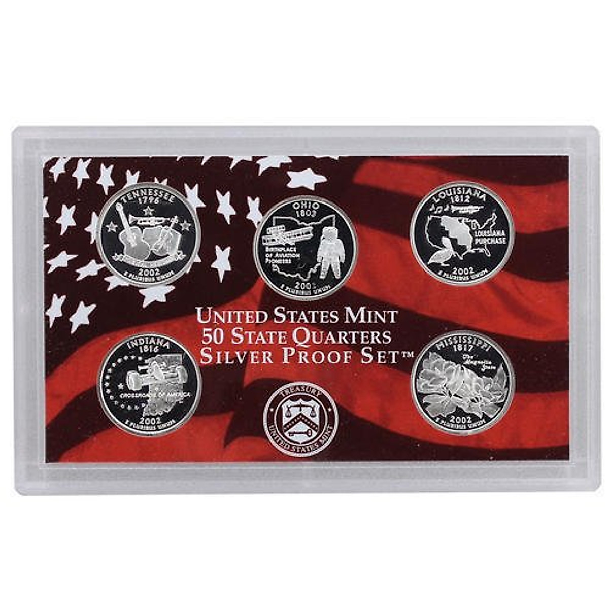 1999 No Mint Mark - 2008 Silver Proof State Quarter Run 90% Silver No Boxes or COAs 50 Coins (1/4) Seller Gem Deep Cameo