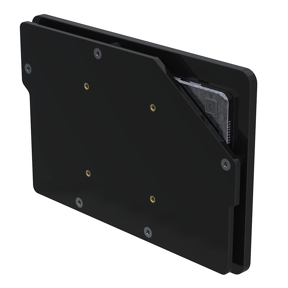 TABcare Anti-Theft Acrylic VESA Enclosure for Galaxy TAB A7 Lite 8.7" SM-T220 Tablet with Free Wall Mount Kit & 90-Degree Angle USB C Cable (TAB A7 Lite, Black)