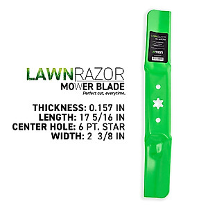 8TEN LawnRAZOR Mower Blade for MTD Cub Cadet 942-05052A RZT S50 XT1 GT50 LT50 XT2 Troy Bilt (Medium Lift) 3 Pack