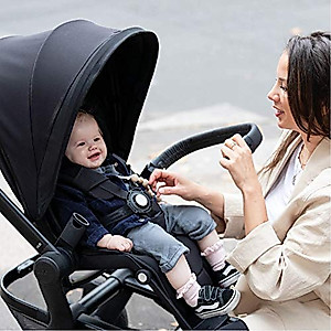 Joolz Hub+ - Premium Stroller for Babies from 6 Months up to 50 lbs - Superior Comfort & Safety - Easy Fold & Go - Integrated LED Lights - XXL Sunhood - Brilliant Black