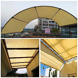 ALBN Sun Shade Cloth Shade Netting 85% Shadow Rate UV Blocking Breathable HDPE for Balcony Patio Garden Plants Covering (Color : Beige, Size : 2x4m)