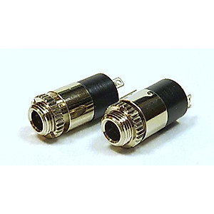Two (2) Philmore 3.5mm 1/8" Mini Stereo Female Panel Mount Jack Headphone Jack