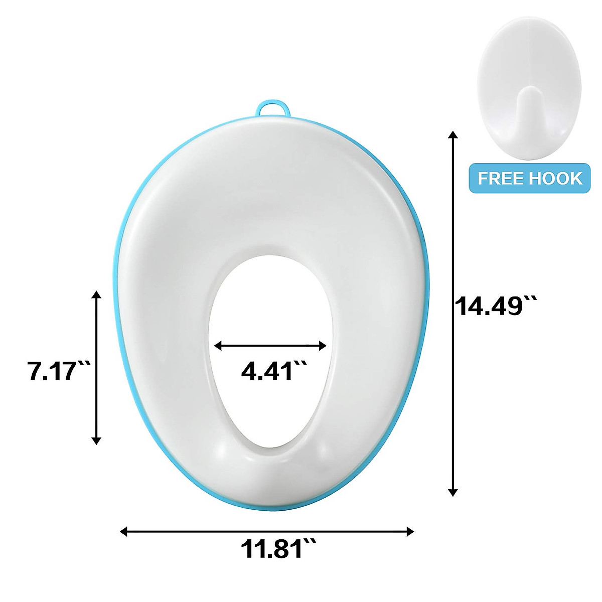 PandaEar Portable-Travel Toilet Training Potty Seat: Safe Urine Guard Durable Anti-Slip Rubber Rim | Hanging Ring & Bonus Hook | Baby Boys Girls Toddlers Kids Infants | Fits Round & Oval Chair