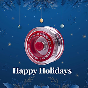 Yomega Magnetar Responsive High Performance Ball Bearing Yoyo. Designed for Intermediate and Advanced String Trick and Looping Play. + Extra 2 Strings. + 3 Months Warranty (Clear)
