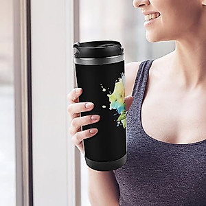 Dove Peace Symbol Watercolor Travel Coffee Mug Reusable Insulated Drinking Cup with Lid for Home Outdoor Works 13 Oz