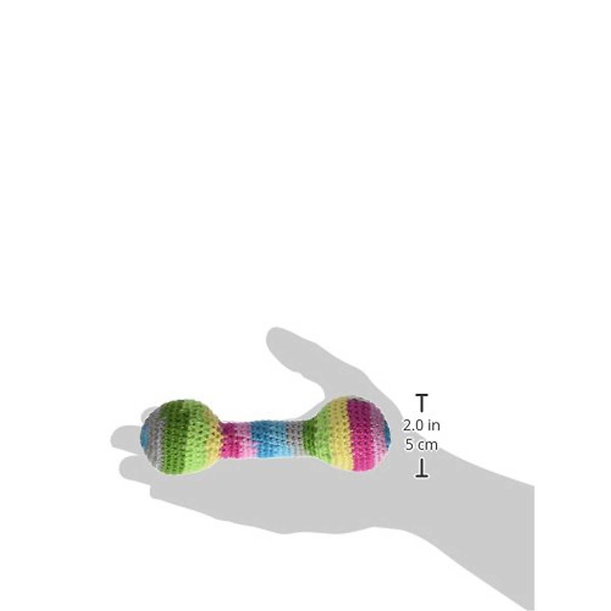 green sprouts Chime Rattle Made from Organic Cotton | Encourages Whole Learning The Healthy & Natural Way | Crocheted by Hand, Soft & Flexible, Playful Rattle Sound