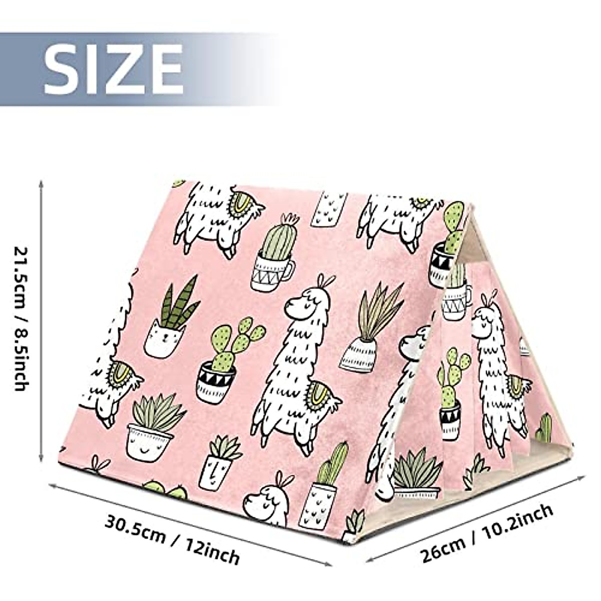 enheng Small Pet Hideout Cute Alpaca Hamster House Guinea Pig Playhouse for Dwarf Rabbits Hedgehogs Chinchillas