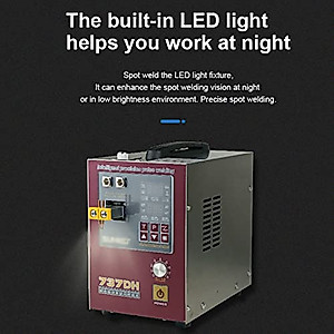ZWJABYY 737DH Induction Delay Battery Spot Welding Machine,Intelligent Welding Machine,Pulse Spot Welder,for 18650 Lithium-Ion Battery Pack Welding,High Power Small Welding Machine Ce Certification