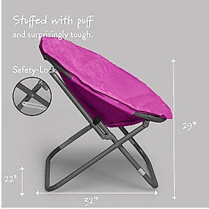 Urban Shop Faux Fur Saucer Chair, Pink