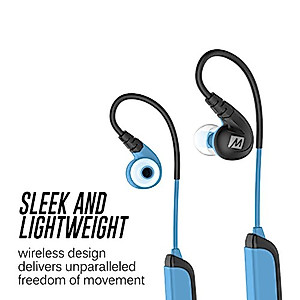 MEE audio X8 Secure-Fit Stereo Bluetooth Wireless Sports In-Ear Headphones (Blue)