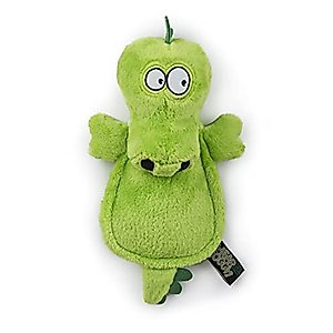 Hear Doggy Flatties with Chew Guard Technology Dog Toy, Gator, Large, Green, Model:58546