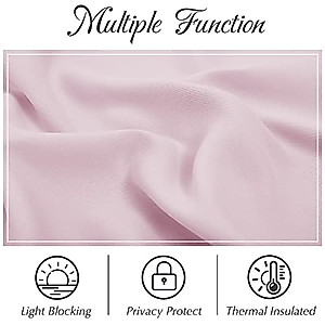 StangH Cream White Velvet Curtains & Pink Pom Pom Blackout Curtains