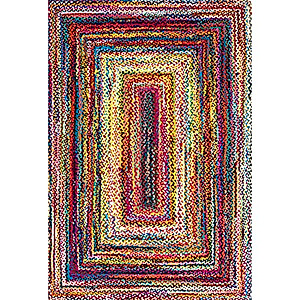 nuLOOM Tammara Bohemian Hand Braided Area Rug, 2' x 3', Multi
