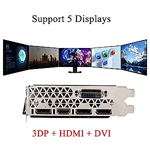 maxsun AMD Radeon RX 580 8GB 2048SP GDDR5 Computer Video Graphics Card GPU for PC Gaming 256-Bit DirectX 12 DVI, HDMI, DisplayPort Multi Monitors Extend (Black)