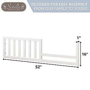 Sorelle Furniture Toddler Rails and Full-Size Bed Adult Rails, Sorelle Wood Bed Rail & Crib Conversion Kit, Converts Sorelle Furniture Crib to Toddler Bed and Full-Size Bed, # 151 - Weathered Gray