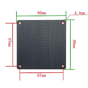 Maxmoral 5pcs 8cm PC Fan Dust Filter Black PVC Dustproof Mesh Cover Guard for Computer Cooler Fan Case