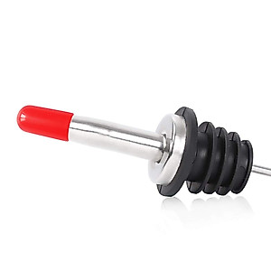 200Pcs Pour Spout Covers for Liquor Bottles,Pourers Spouts Covers Dust Rubber Caps for Olive Oil Liquor Bottles (Red)