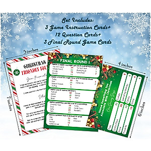 Christmas Feud Games, Friendly Feud Games, Family Activity, Family Games for Game Night, Baby Shower Game, Party Supplies for Adults, Xmas Holiday Party Game and Activity Decorations (f001)