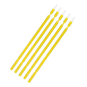 Garosa 100Pcs Interdental Brush 4 Colors Dental Disposable Micro Applicator Brush Sticks Oral Dental Hygiene Tooth Cleaning Tool Disposable Applicators(Yellow)