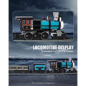 dOvOb TH10 Steam Train Building Kit with Train Track, Collectible Steam Locomotive Engineering Toys Set for Kids and Adult (560 PCS)