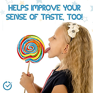 Kids Tongue Scraper or Cleaner Set – Pack of 4 BPA-Free Plastic Dental Scrapers Helps Freshen Bad Breath, Remove Gunk – Multicolored with Easy-to-Grasp Handles and Brush Covers by 55Dental, Ages 2+