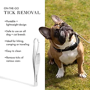 Tweezerman Pet Tick Removal Tweezer, Tick Removal Tool for Dogs and Cats