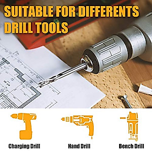 PLG2SUPT 1/4 inch Pilot Drill Bit High-Speed Steel Bit HSS for Hole Saw Arbor 12pcs Use in Wood, Metal.
