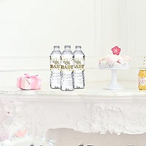 MonMon & Craft Oh Baby Water Bottle Stickers / Gender Reveal Bottle Wrappers / Baby Shower / Welcome Baby / Baby 1st Birthday Party Water Labels Supplies Waterproof ( Set of 32 )
