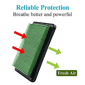 HOODELL 2 Pack GCV160 Air Filter, Durable GC160 Air Cleaner with Fuel Filter, Professional 17211-ZL8-023 Air Filter for Honda GCV190 GC190 GCV135 GC135 GX100 Engine Lawn Mower